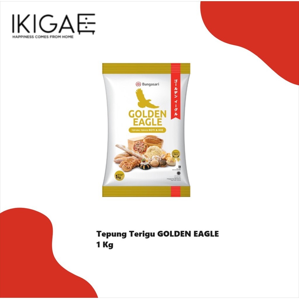 Bungasari GOLDEN EAGLE PREMIUM BREAD AND NOODLE FLOUR 1 KG | Shopee ...