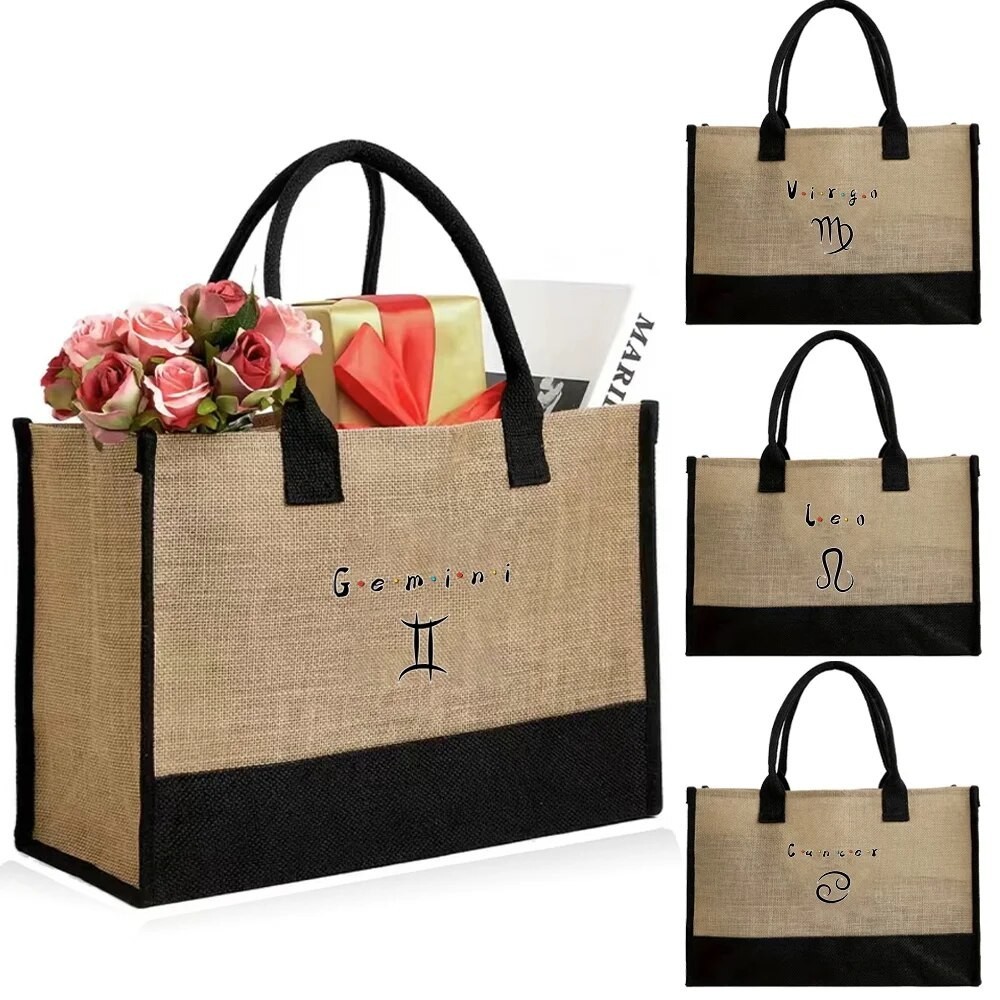 Tote Bag Shopping Handbags Yellow Fabric Shopper Bag Women Eco Reusable ...