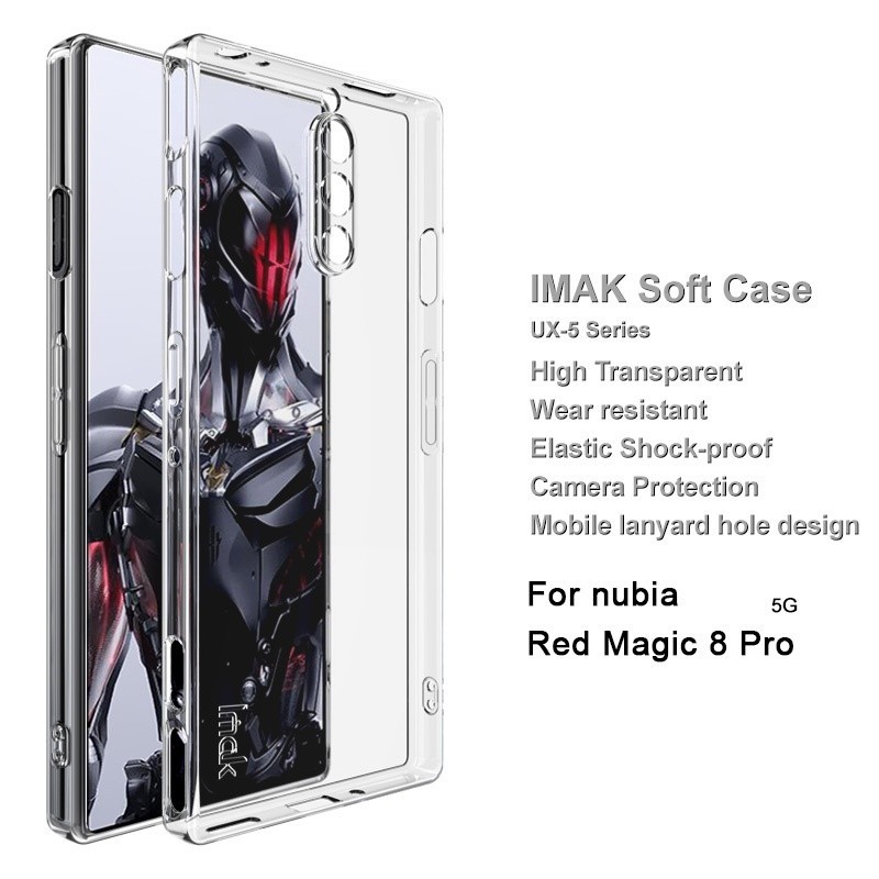 Original Imak Casing ZTE Nubia Red Magic 8 Pro Plus 5G Transparent Soft TPU Back Case Red Magic8 ...