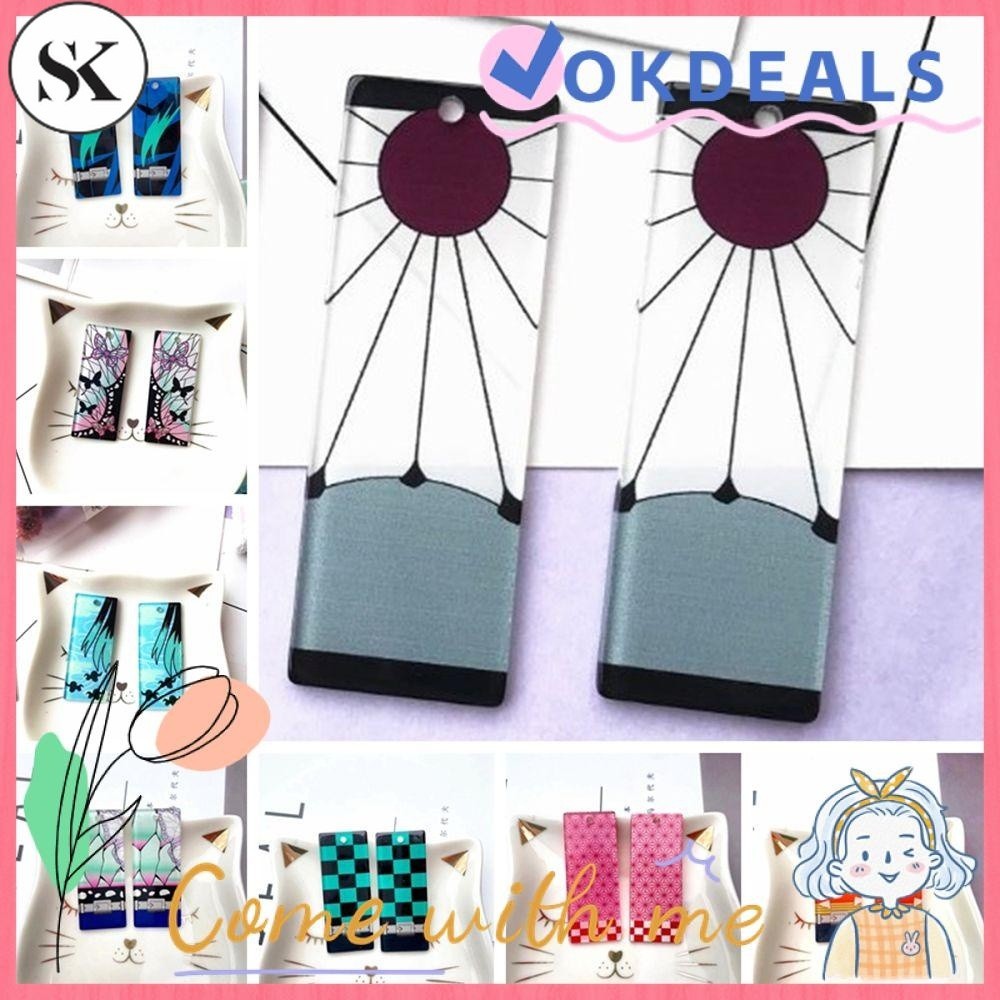 SK Jewelry Drop Earrings Men Women DIY Jewelry Demon Slayer Ear Studs ...