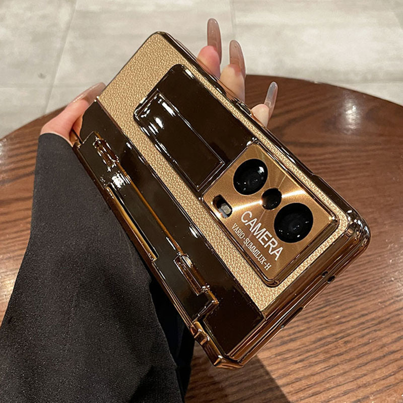 Case For Honor Magic V2 5G One-Piece Plating Holder Hinge Phone Case ...