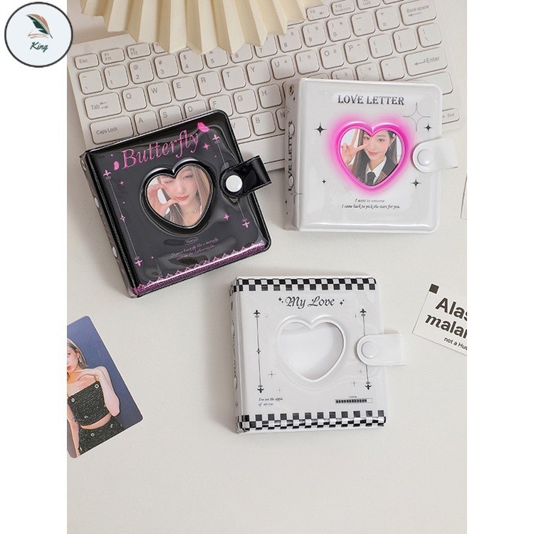 KC Cute Photo Album Cartoon Book Photocard Album Heart Photocard Holder ...