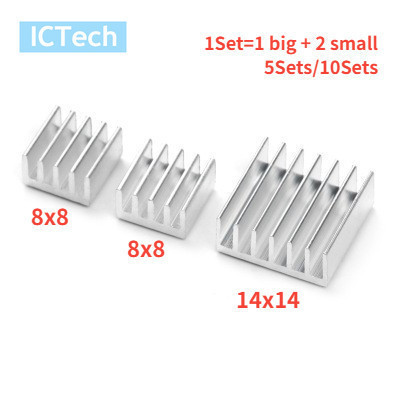 Raspberry Pi 3 Heat Sink Aluminum Cooler Radiator Heatsinks with Double ...