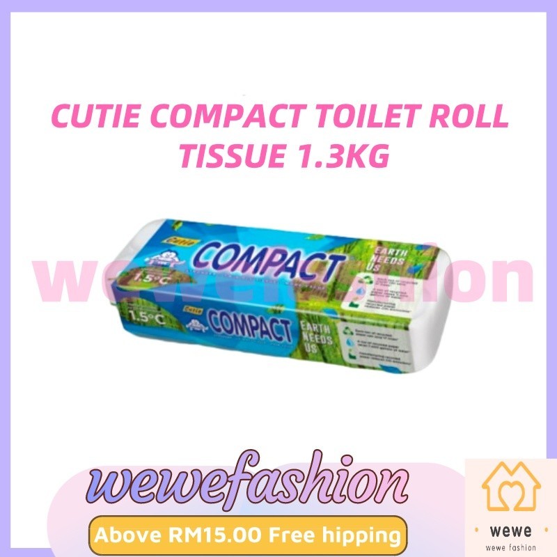(FREE SHIPPING NO SBH/SRW) CUTIE 2-Ply Compact Toilet Roll Tissue (10pcs X 8000'S) | Shopee Malaysia