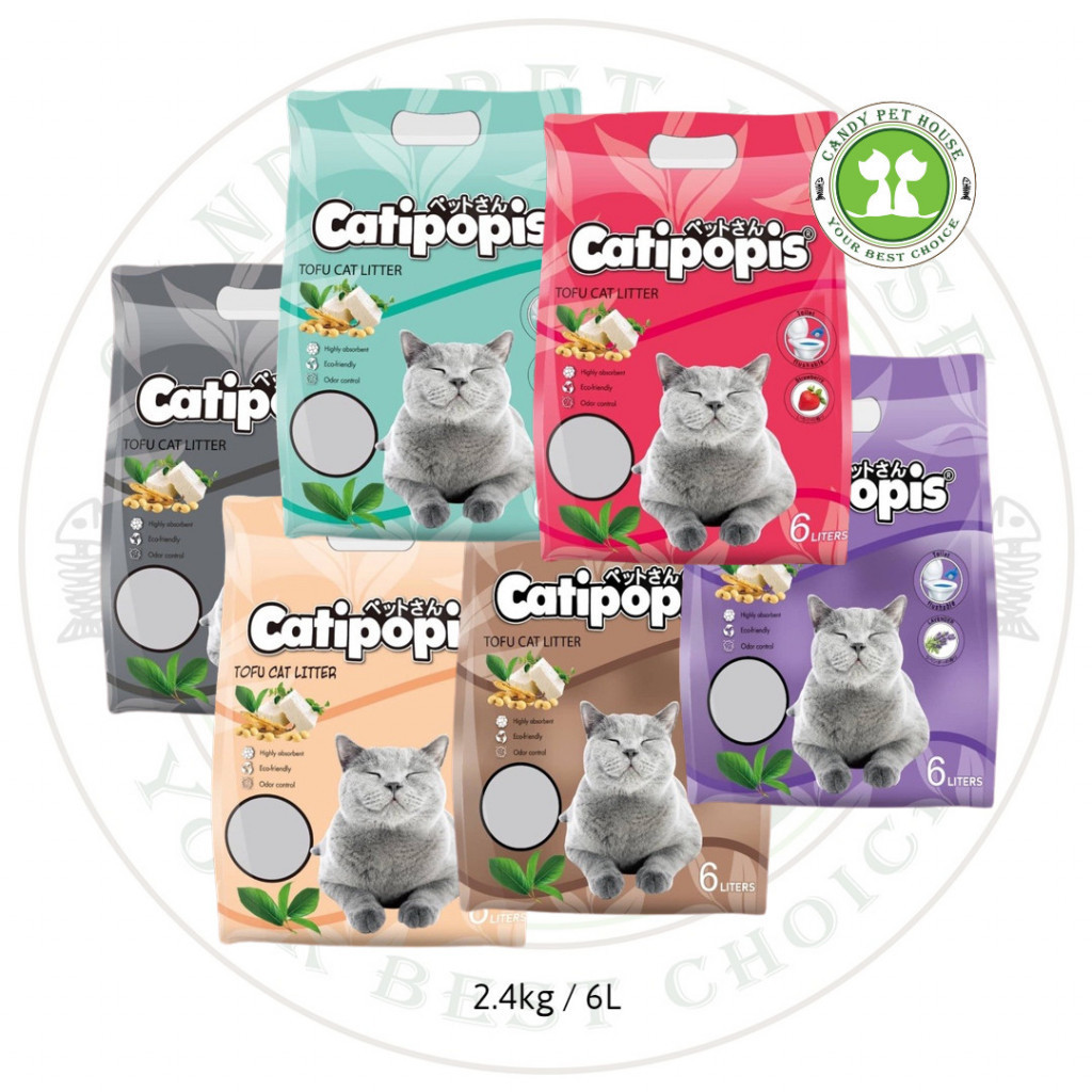 Catipopis® Tofu Cat Litter / Pasir kucing (Flushable) - (2.4kg / 6L ...