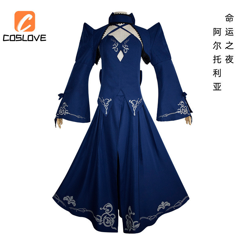 New Style Anime FATE Stay Night Black Saber Cosplay Full Set Costume ...