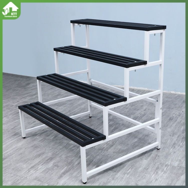 Stainless Steel Flower Rack Indoor/Outdoor Metal Plant Rack Ladder ...