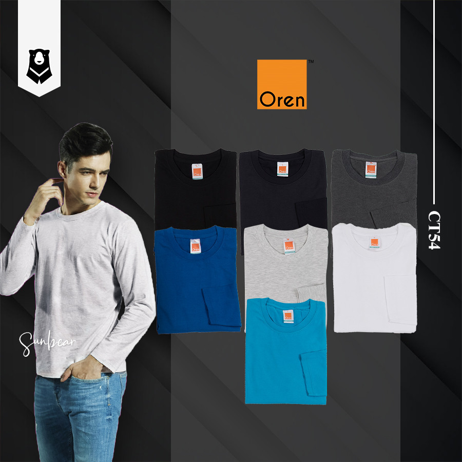 Oren Sport CT54 XS-3XL Comfy 100% Cotton Long Sleeve Unisex Adult Round Neck SUNBEAR 2 | Shopee ...