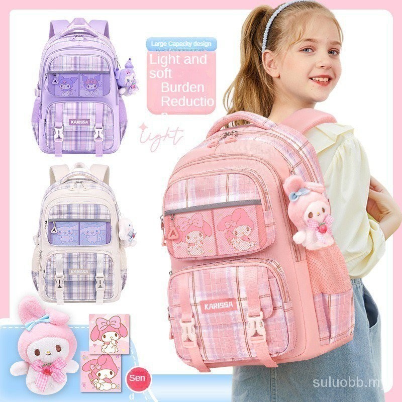 【In stock】kids bagpack school bag Kuromi elementary school students ...