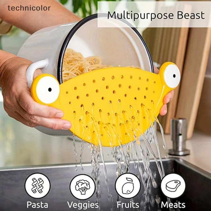 TCMY Cartoon Eyes Pan Pot Strainer Plastic Pasta Spaghetti Practical ...
