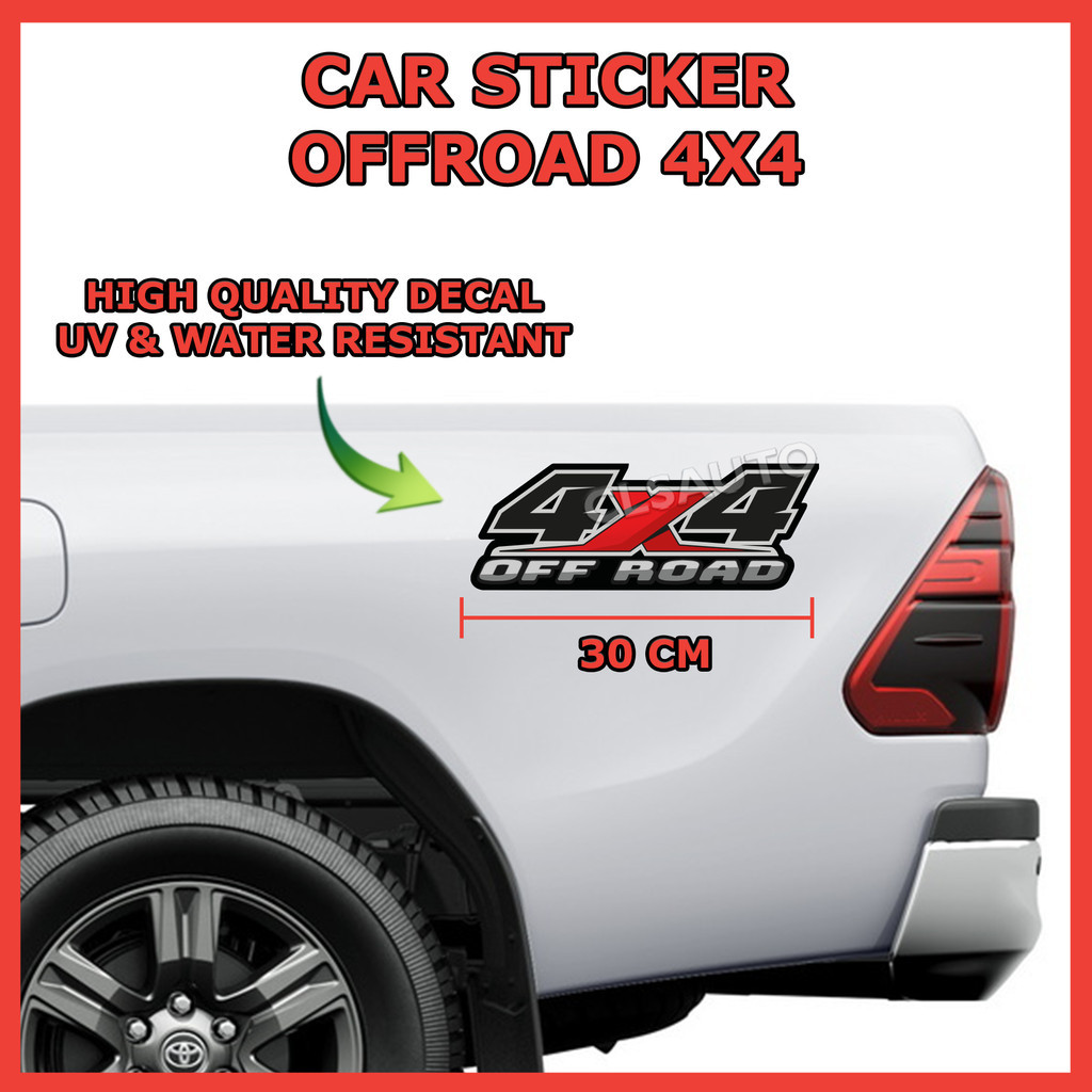 Sticker 4x4 Offroad Hilux Ranger Raptor Triton DMAX Pickup Trucks Decal ...