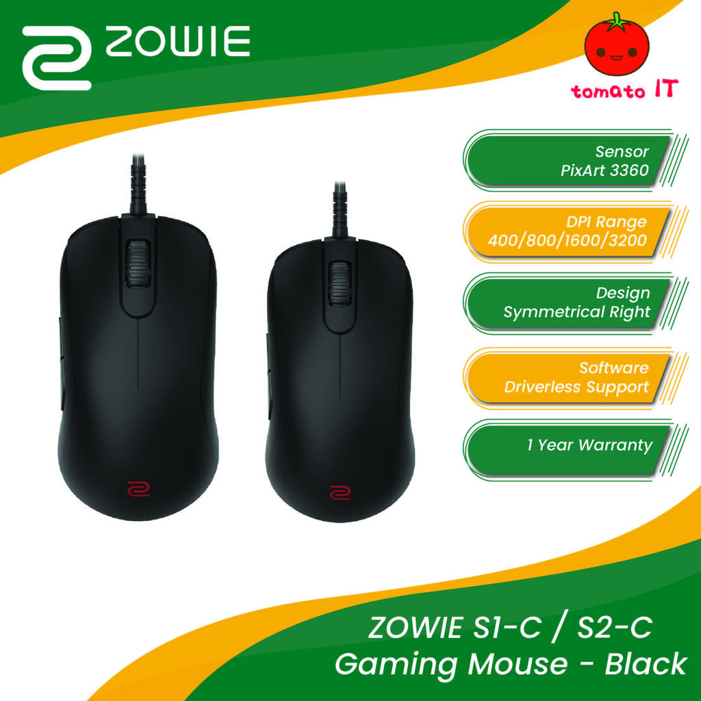 ZOWIE S1-C S2-C Gaming Mouse - Black | Shopee Malaysia