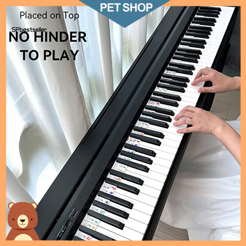 Sp 1 Set 88 Keys Piano Notes Guide with Treble Bass Detachable Piano ...