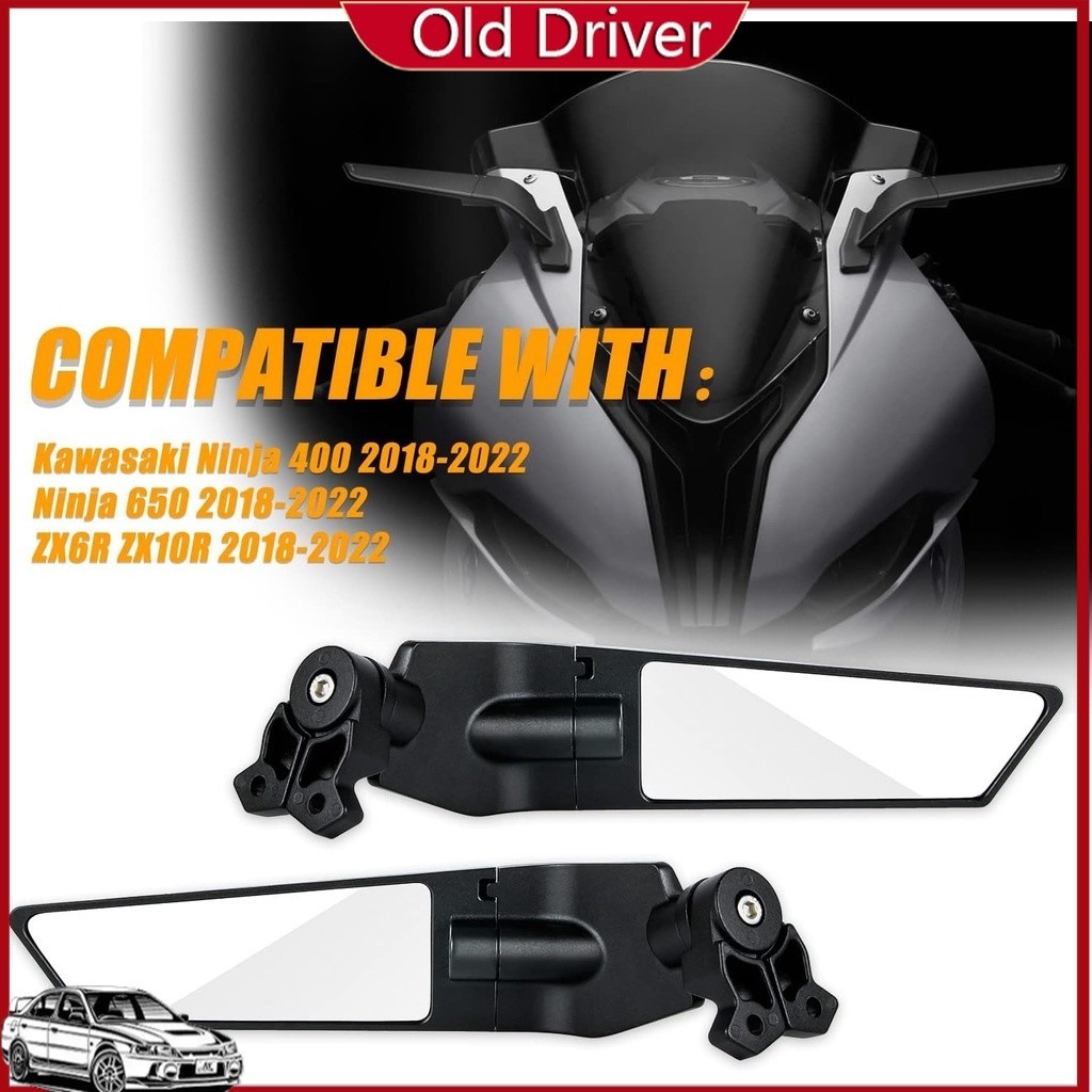 Rotatable Side Mirror Winglet Modified KAWASAKI YAMAHA HONDA SUZUKI ...