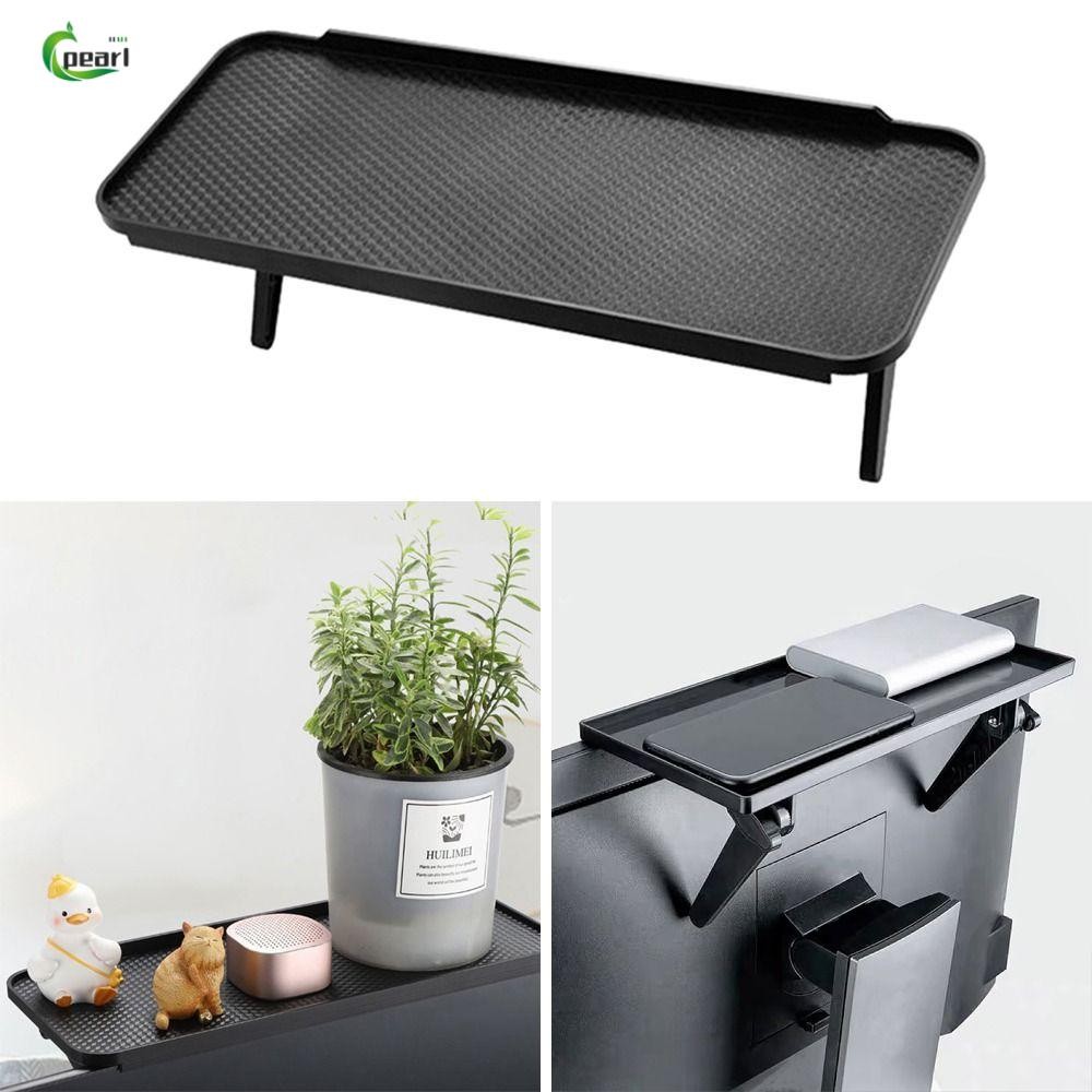 PEARL Computer LCD Display Rack, Holder Black TV Screen Shelf, Portable ...