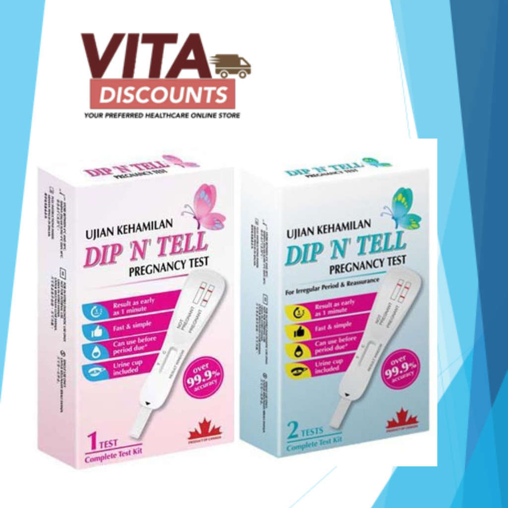 DIP N TELL PREGNANCY TEST 1S / 2S EXP01/2026 | Shopee Malaysia