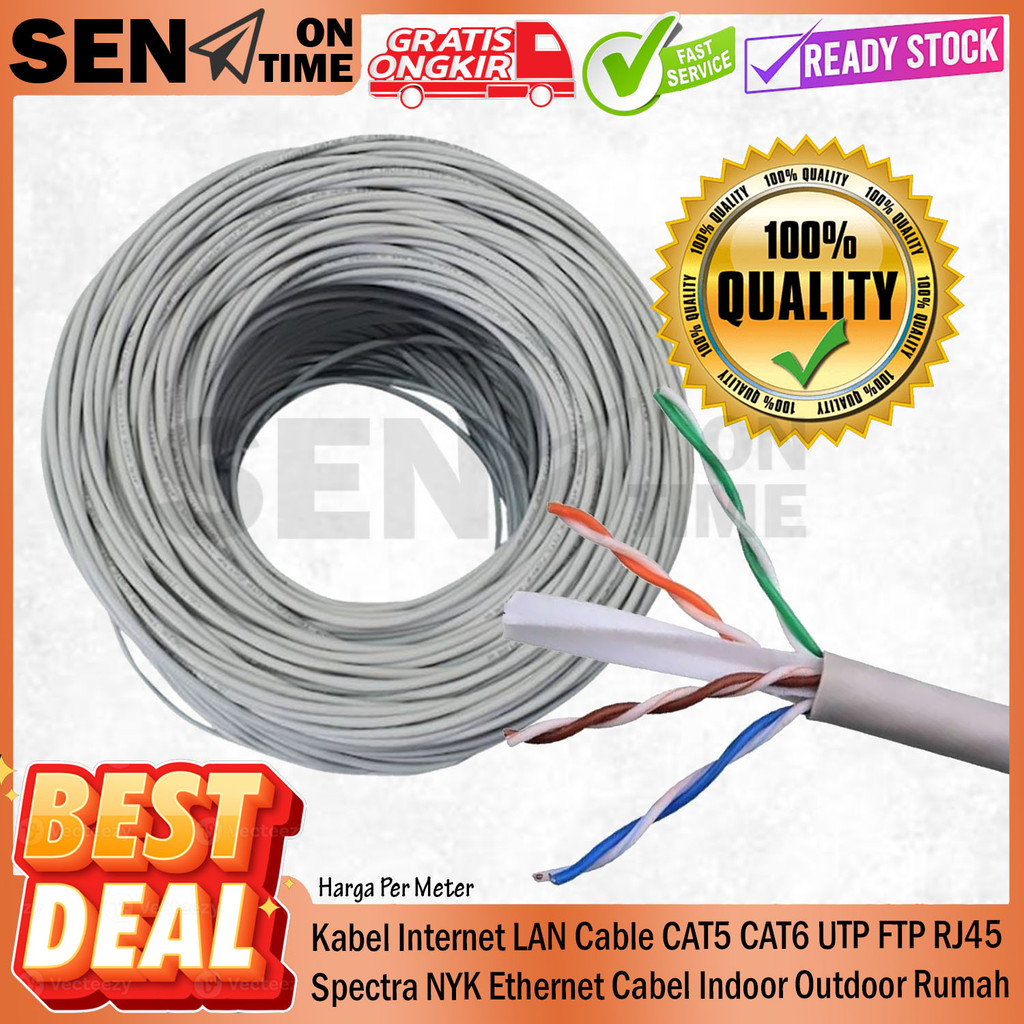 Lan Cable Internet CAT5 CAT6 NYK Cable UTP FTP Spectra Per Meter Indoor ...