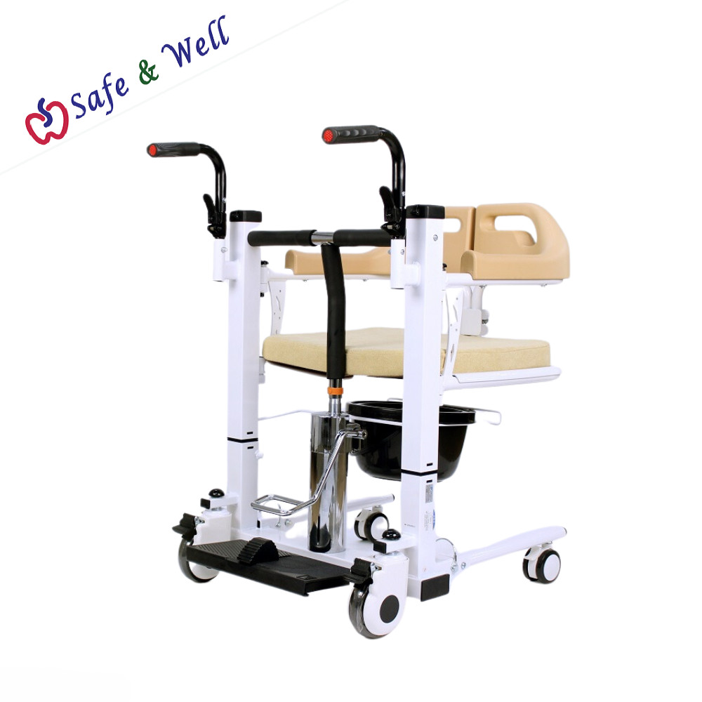 HOPKIN TRANSFER TROLLEY WITH COMMODE-HARD (HEIGHT ADJUSTABLE) | Shopee ...