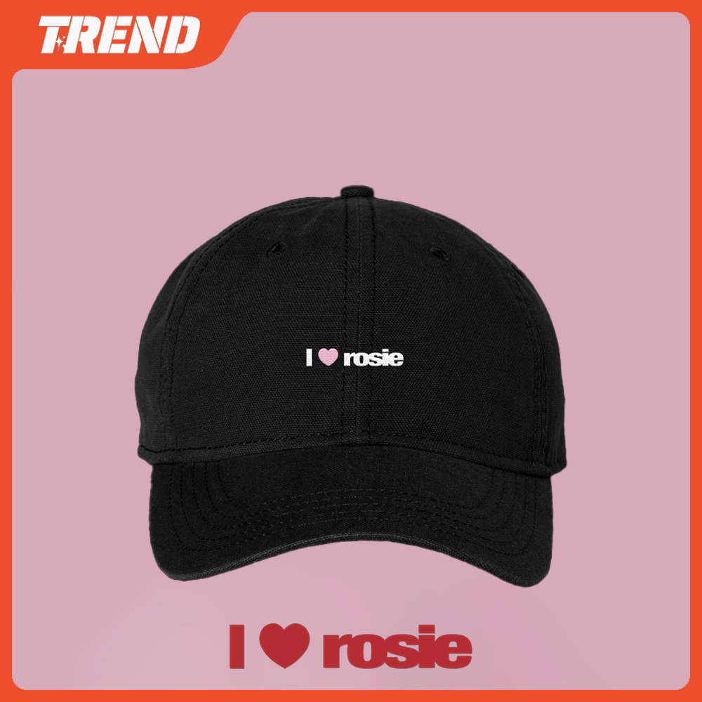 KPOP BLACKPINK ROSÉ ‘i ♡ rosie’ Merch Washed Baseball Hat Men's and Women's Vintage Printed ...