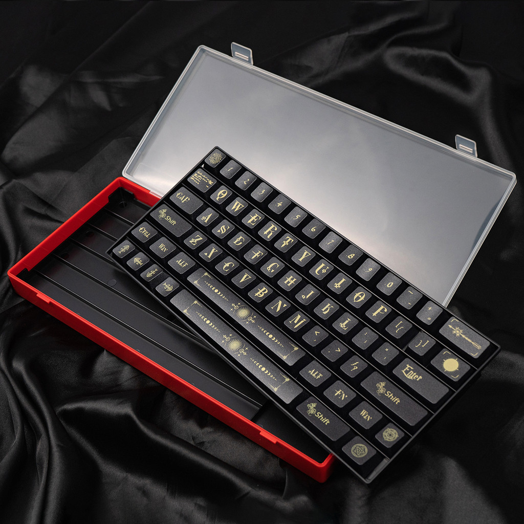Black Red Keycaps display Container Storage Box Display Can for ...