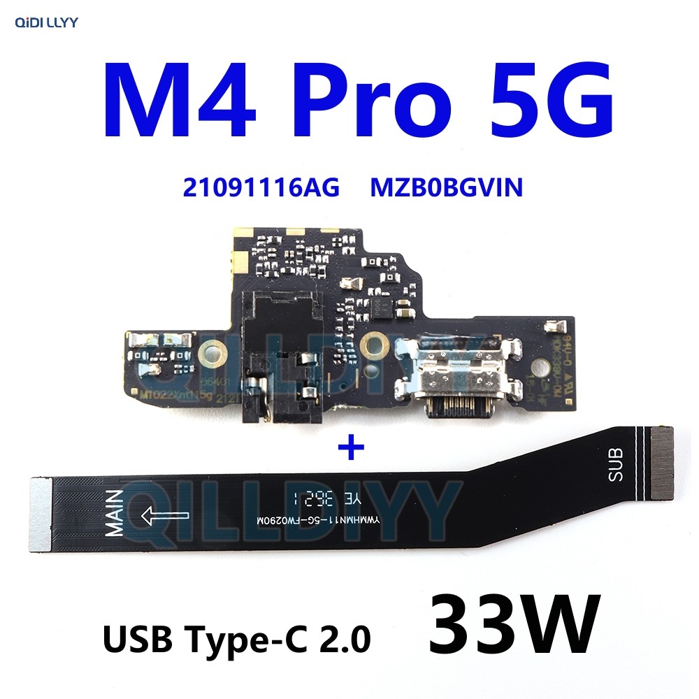 For Xiaomi Poco M4 Pro 5G Fast Charger Main USB Charging Port Board ...
