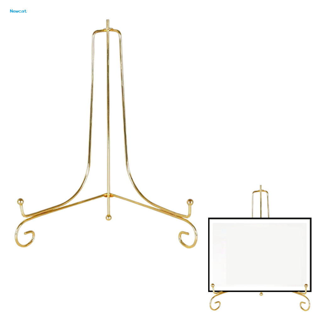 {Newcat} Curved Display Stand Iron Display Stand Gold Iron Plate ...