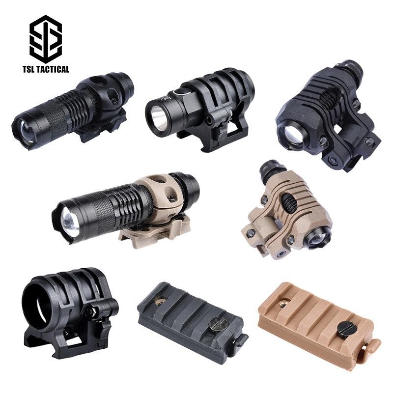 [1215 People Collection] Tactical Helmet Flashlight+Clip+Rail Mini ...