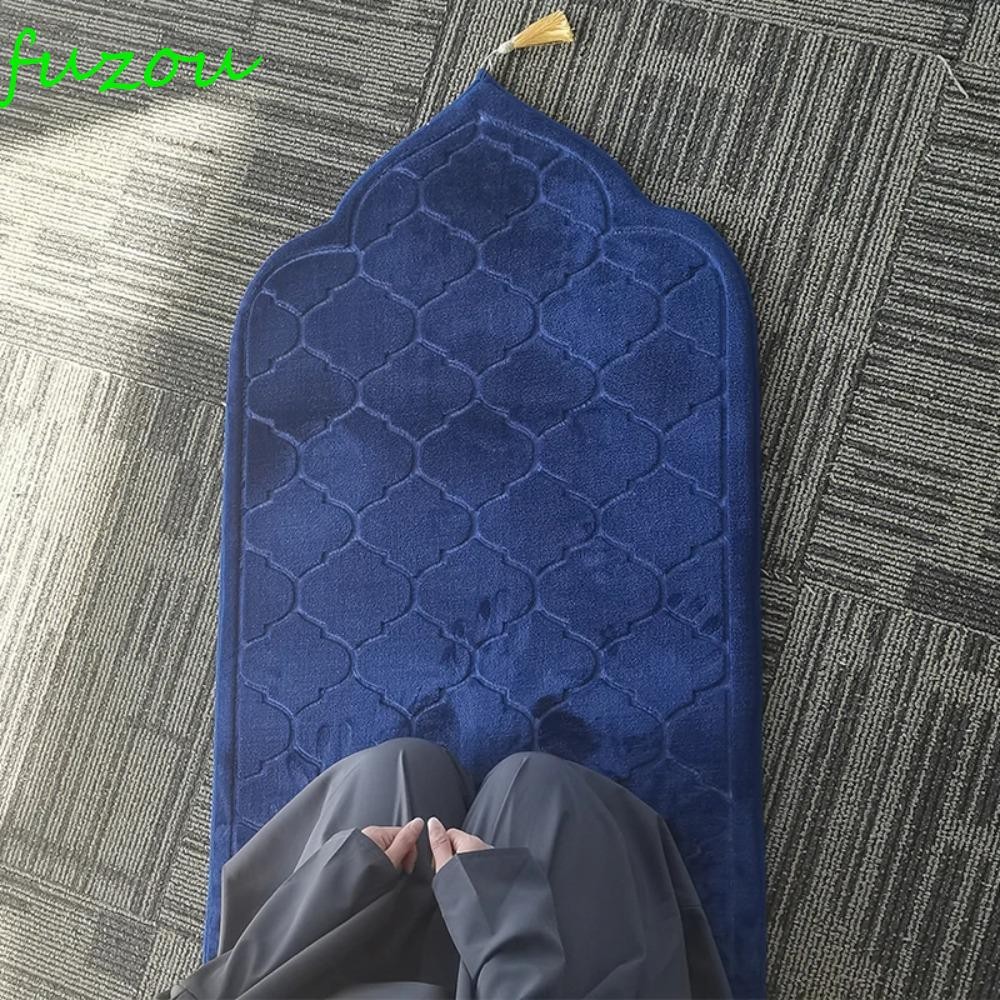 FUZOU Muslim Prayer Mat, Flannel Mosque Shape Worship Kneel Carpet ...