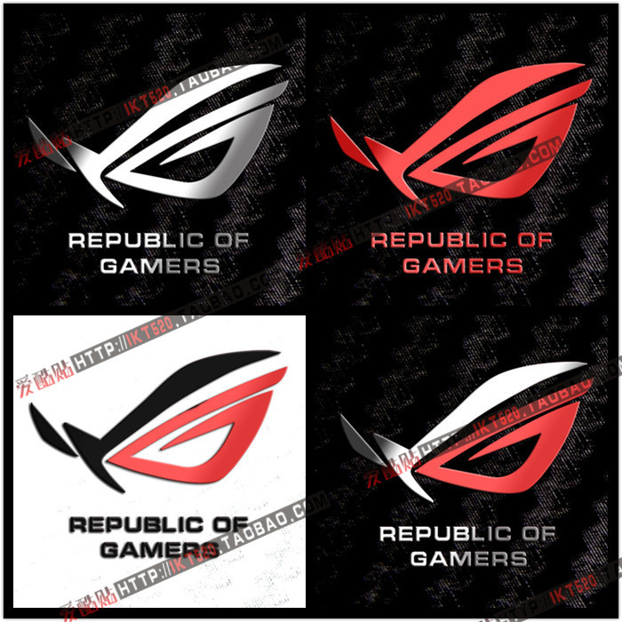 New Style Stickers Asus ROG logo Metal Stickers ROG Player Country logo ...