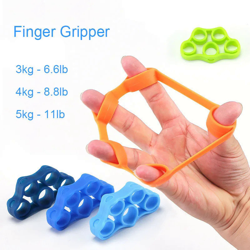Hand Gripper Silicone Finger Expander Exercise Hand Grip Wrist Strength ...