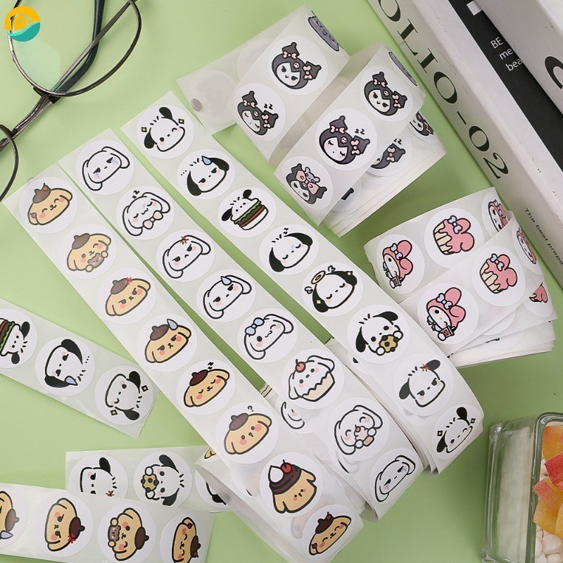 200Pcs/Roll Kawaii Mini Sanrio Lovely Round Envelope Sealing Sticker ...