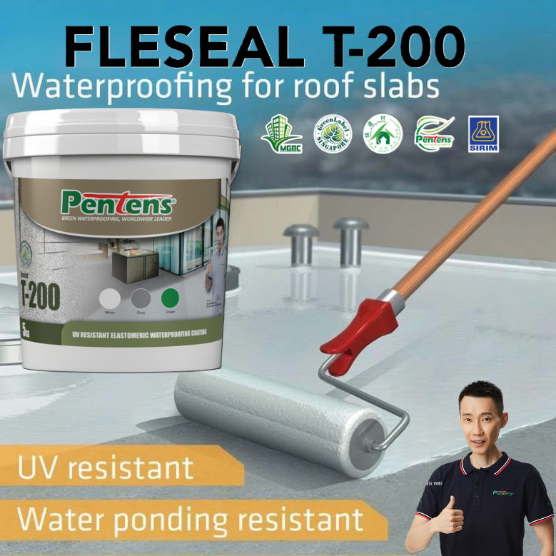 PENTENS T200 WATERPROOF PAINT UV RESISTANT WATERPROOFING COATING l Cat ...