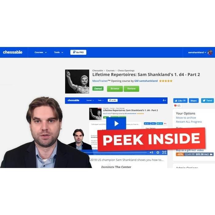 PREMIUM!! CHESS VIDEO Lifetime Repertoires Sam Shankland's 1. d4 - Part ...