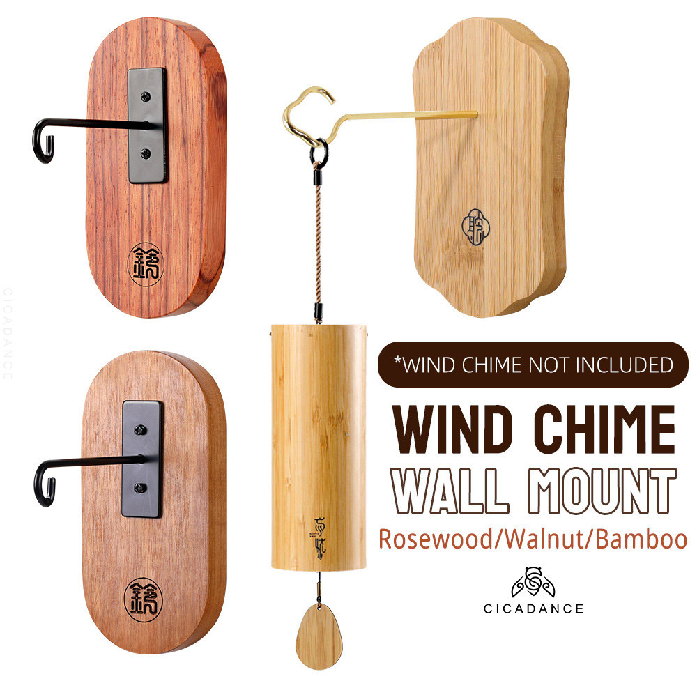 Wind Chime Wall Bracket Wooden Mounts Bamboo/walnut/rosewood Alloy ...