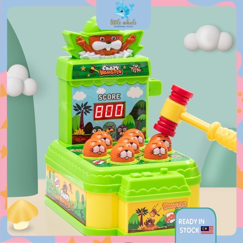 🐳Smart Hamster Groundhog Hammer Toy Arcade For Kids Attractive Fun ...