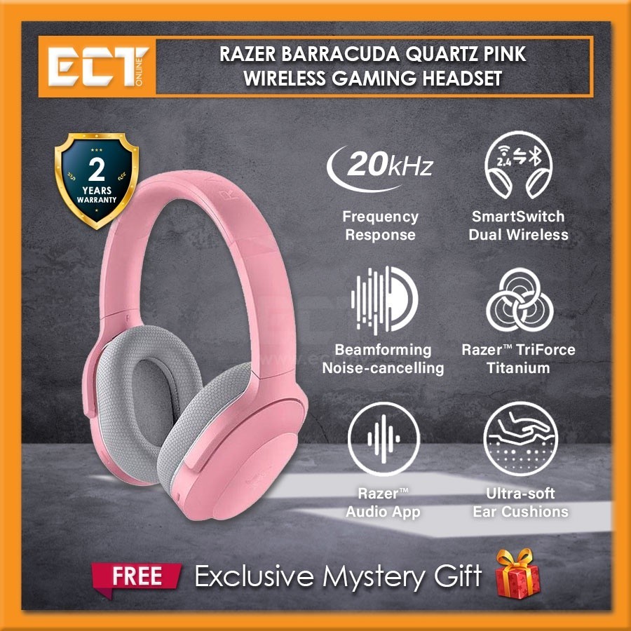 Razer Barracuda Quartz Pink Wireless Gaming Headset (RZ04-03790300-R3M1 ...