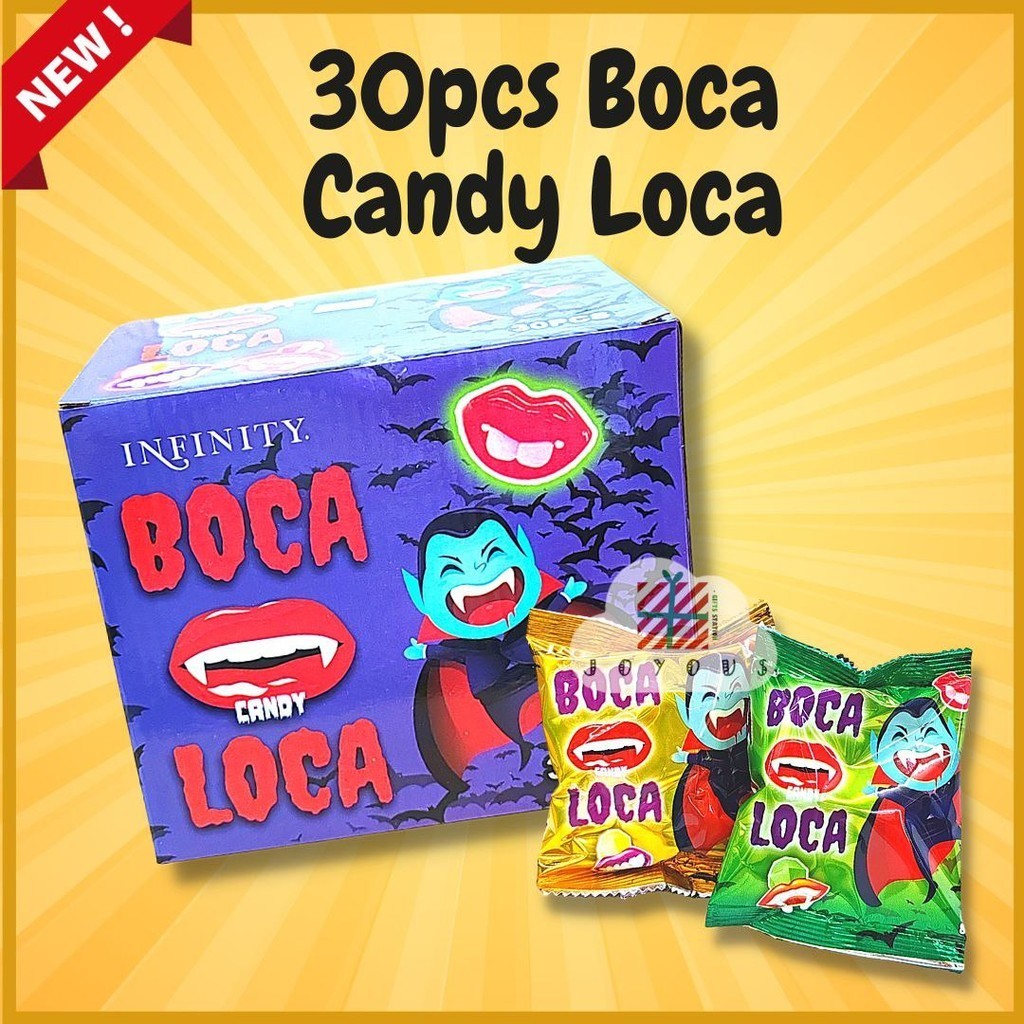 30pcs KHY Boca Loca haloween mouth Candy fruits flavor (halal) | Shopee ...