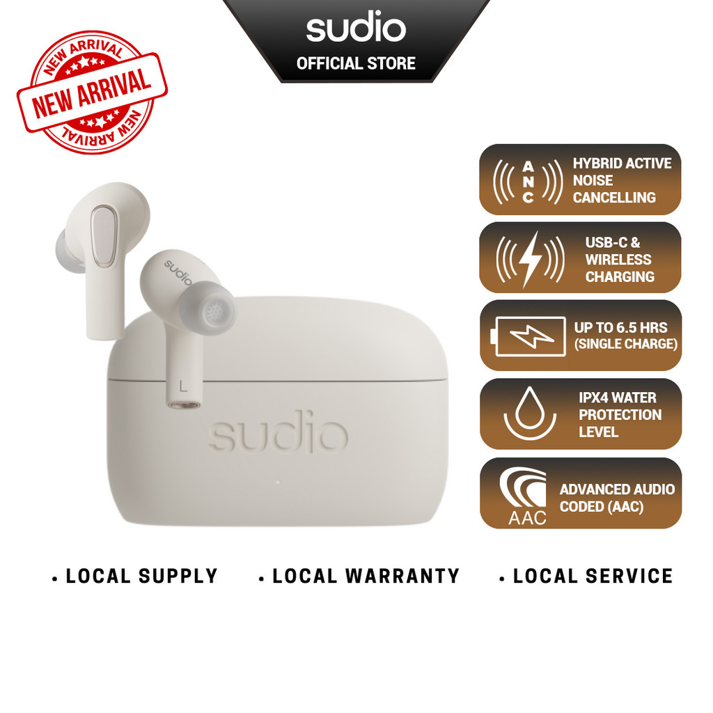Sudio E3 Hybrid ANC True Wireless Earbuds Fon Telinga Tanpa Wayar | Shopee Malaysia