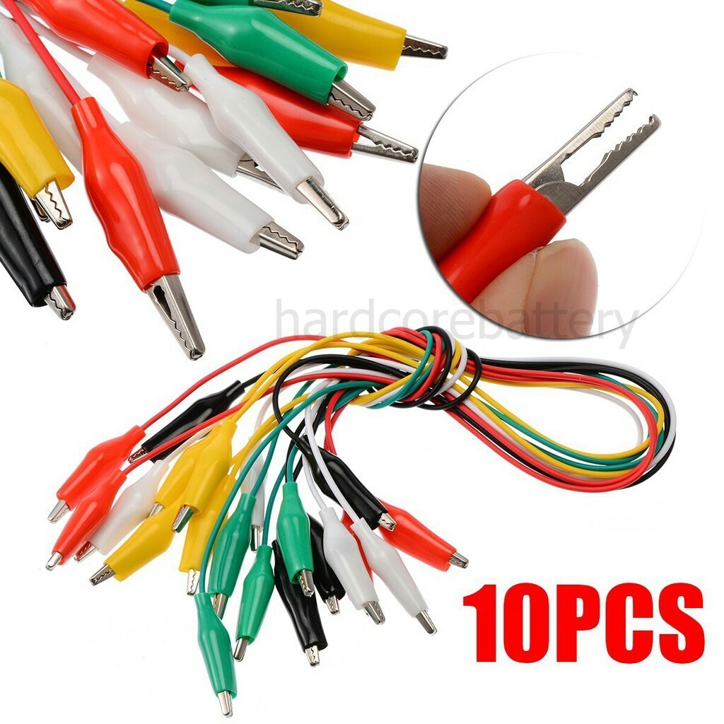 10PCS 50cm Alligator Clips Test Lead Double-ended Crocodile Clips Cable ...
