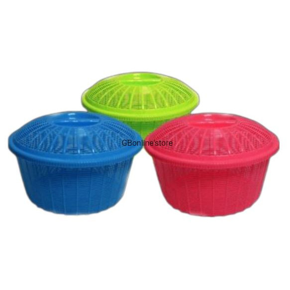 Applelady Round Plastic Multipurpose Basket with Cover | Shopee Malaysia
