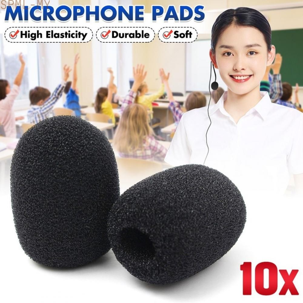 Headset Microphone Pads Black Clean Cover Filter Sponge Good Elasticity ...