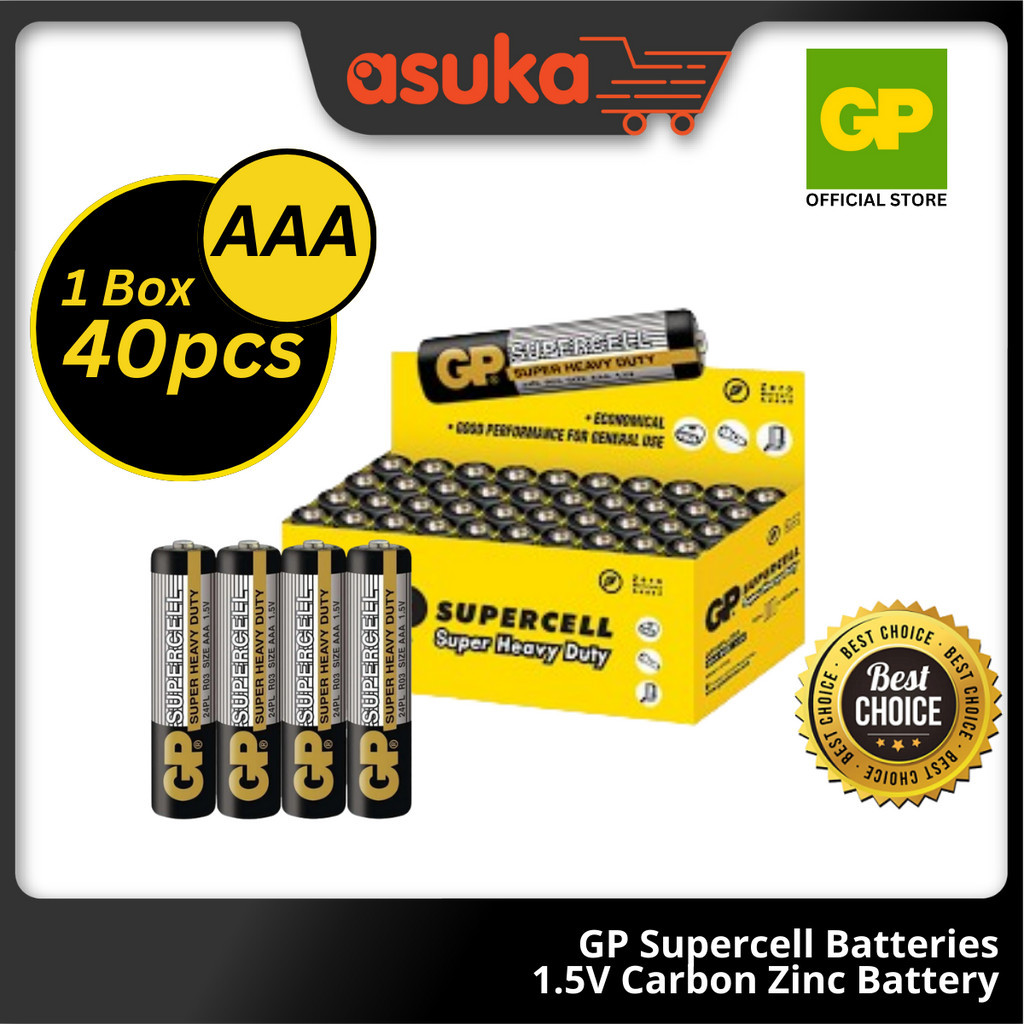 GP BATTERY AA / AAA Battery / GP Supercell Batteries 1.5V Carbon Zinc ...