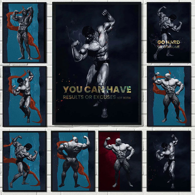 Bodybuilding Poster Arnold Schwarzenegger Dorian Yates Ronnie Coleman ...