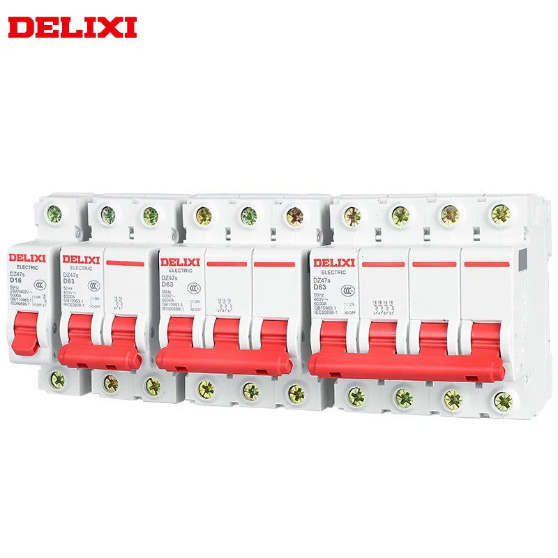 DELIXI Miniature circuit breaker MCB DZ47S D-type DZ47s 1P air circuit breaker 2P household 3P ...