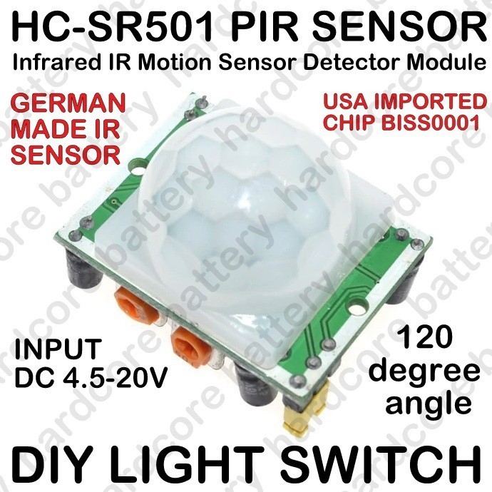 HC-SR501 PIR Mini Motion Detector Sensor Adjustable human IR Passive ...