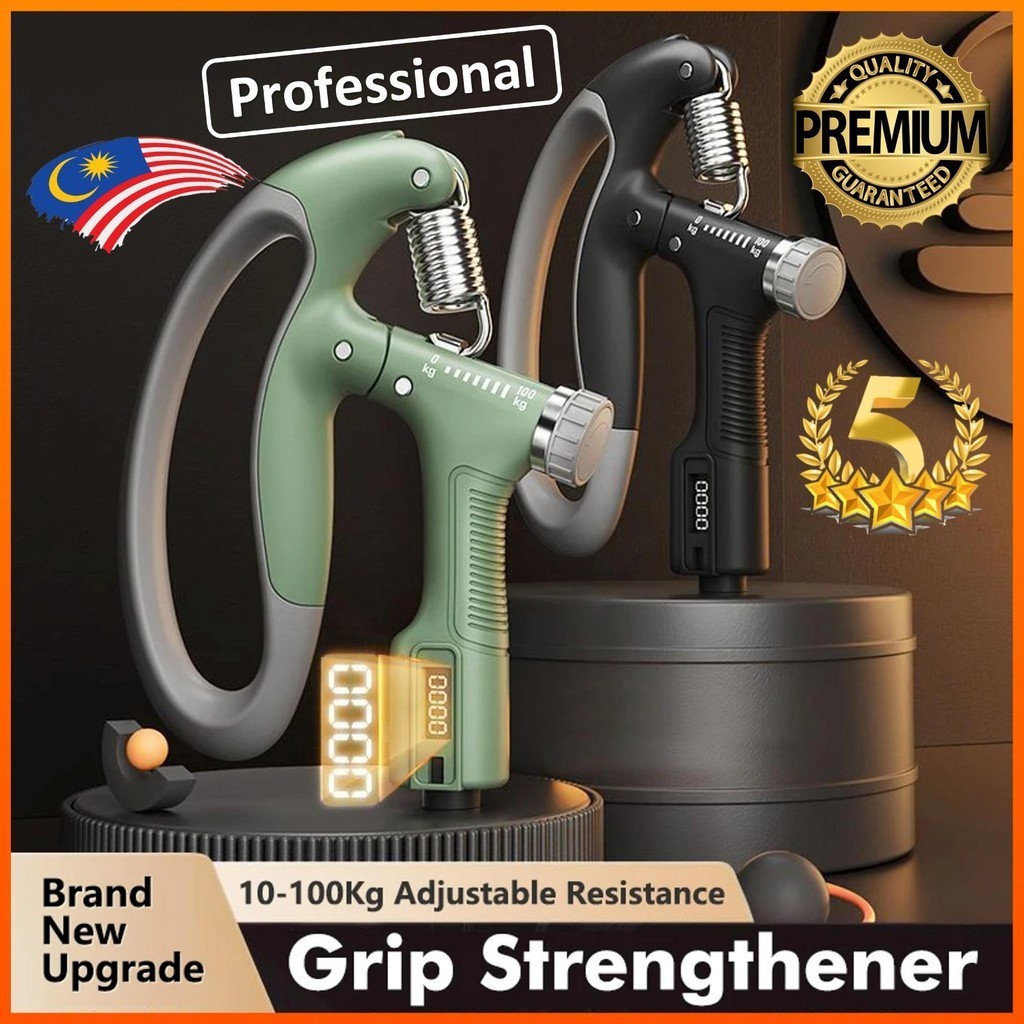 2025 NEW 10-100Kg Adjustable Resistance Heavy Duty Hand Grip c/w ...