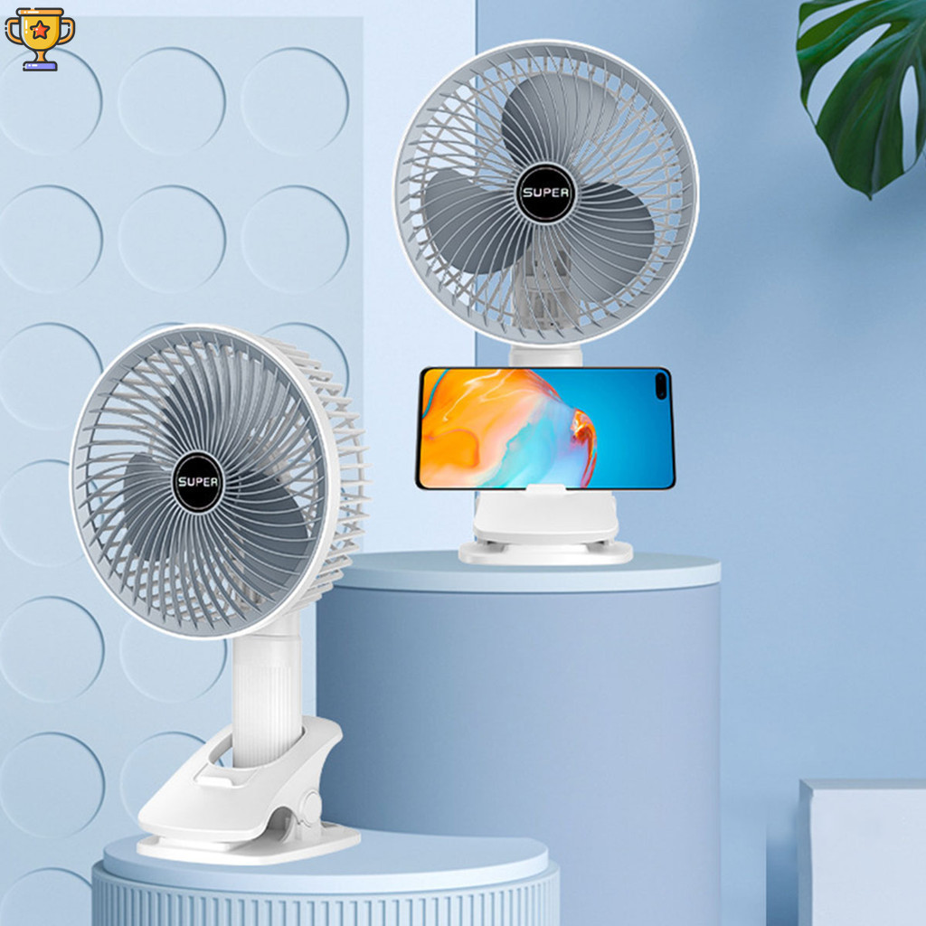 USB Rechargeable Desktop Camping Fan 3 Gears Wireless Electric Clip ...