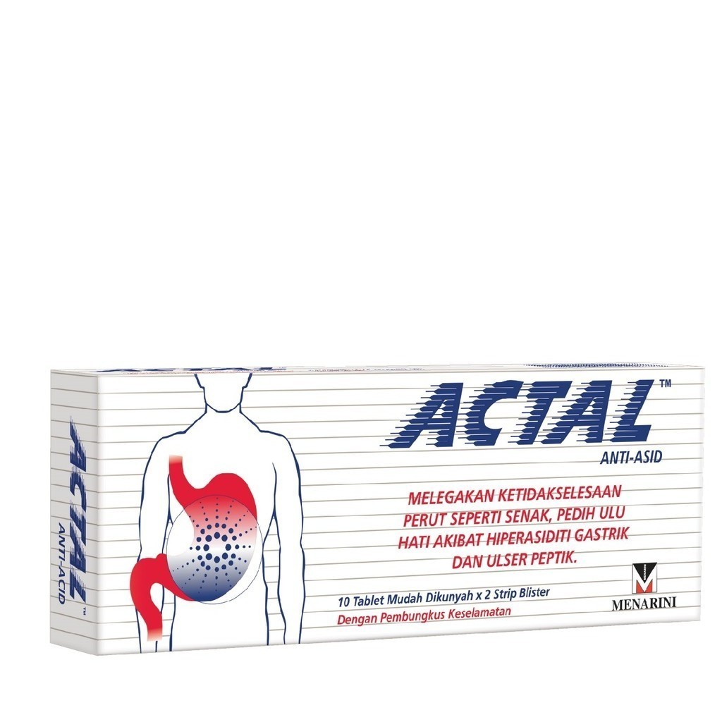 Actal Anti- Acid Tablet 2x10'S | Shopee Malaysia