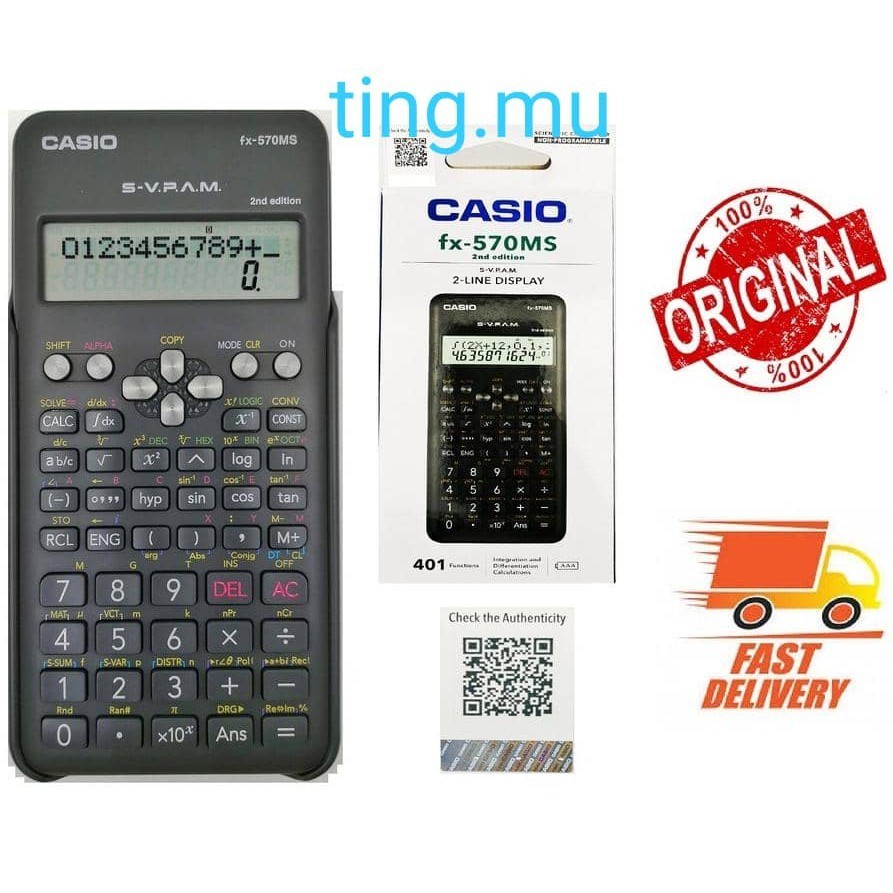 Casio Scientific Calculator FX-570MS 2nd Edition Ready Stock | Shopee ...