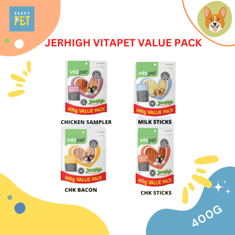 JERHIGH VITAPET VALUE PACK CHICKEN BACON / CHK STICKS / MILK STICKS ...